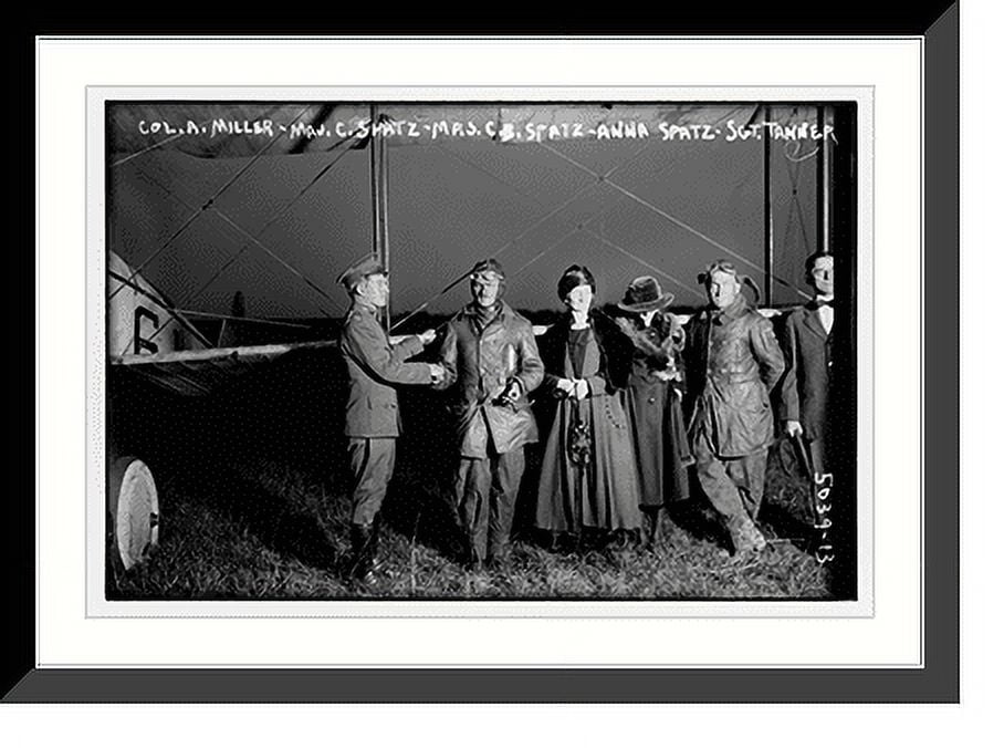 Historic Framed Print, Sgt. Tanner, Maj. Carl Spatz, Col. A. Miller, C ...