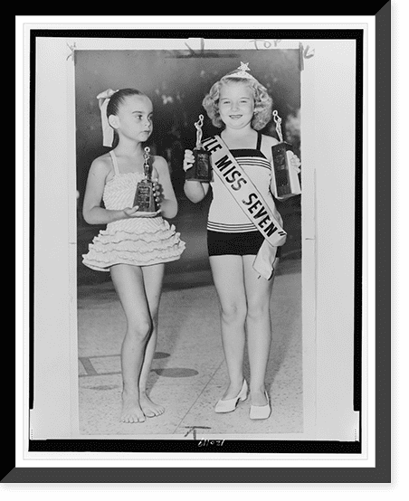 Historic Framed Print, [Sharon Berry (right), winner of the talent ...