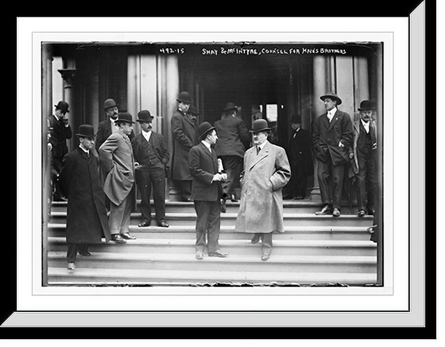 Historic Framed Print, Shay and McIntyre, counsel for Hains Bros., on ...