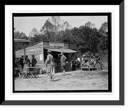 Historic Framed Print, [Shed building with sign: National Photo Co ...