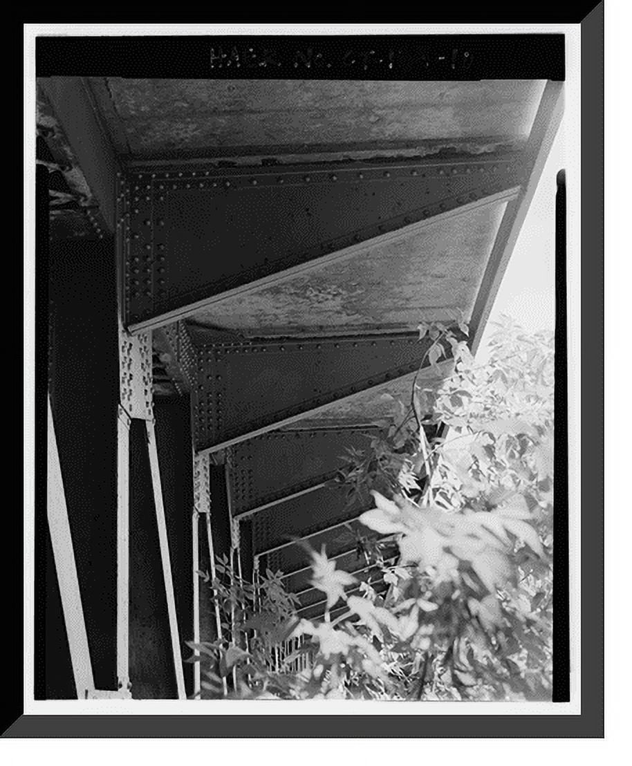 Historic Framed Print, Shetucket River Deck-Truss Bridge, Spanning ...