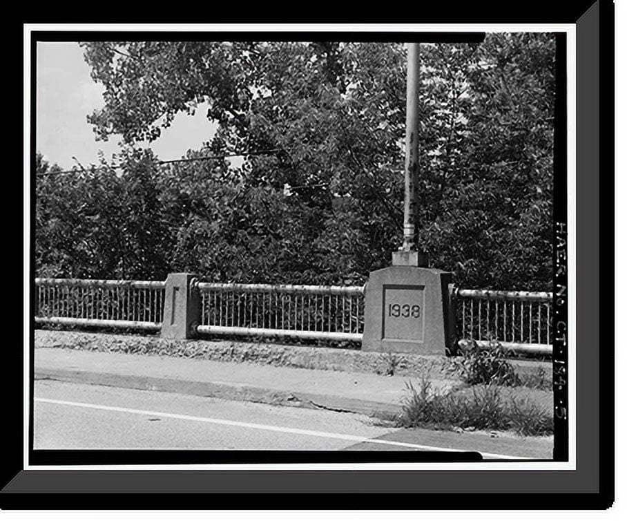 Historic Framed Print, Shetucket River Deck-Truss Bridge, Spanning ...