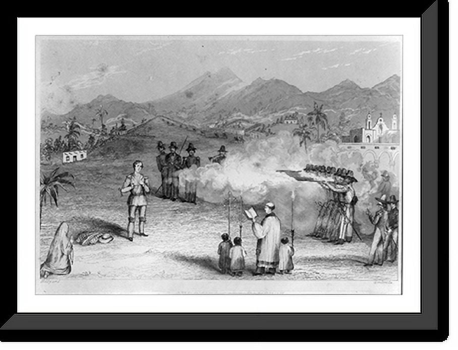 Historic Framed Print, Shooting of Captain Ewin Cameron, 17-7/8" x 21-7 ...