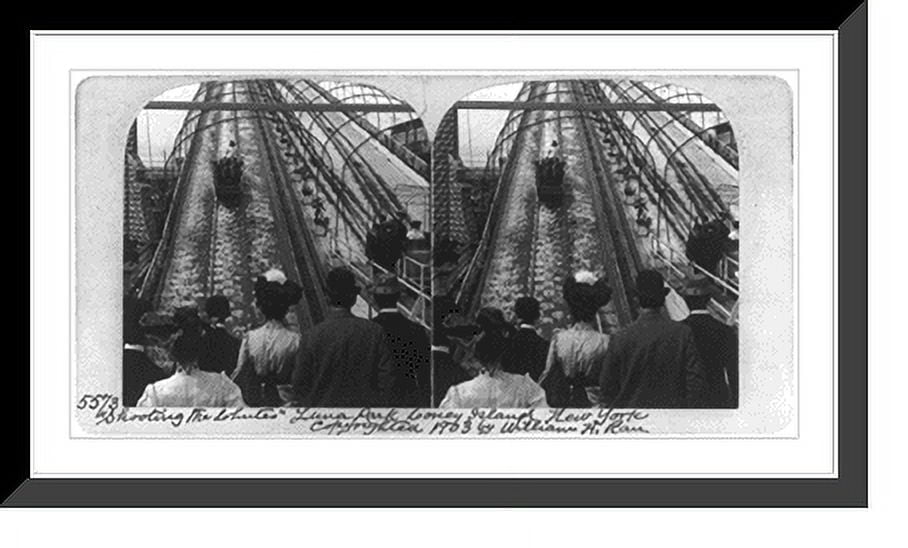 Historic Framed Print, Shooting the Chutes", Luna Park, Coney Island, N ...