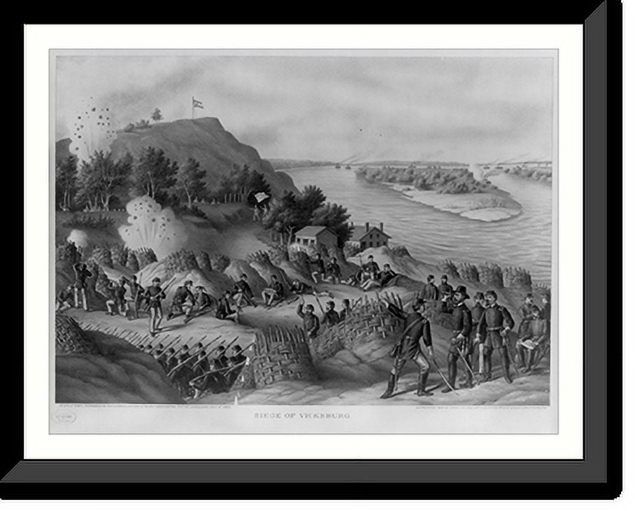 Historic Framed Print, Siege of Vicksburg. 13, 15, & 17 Corps ...