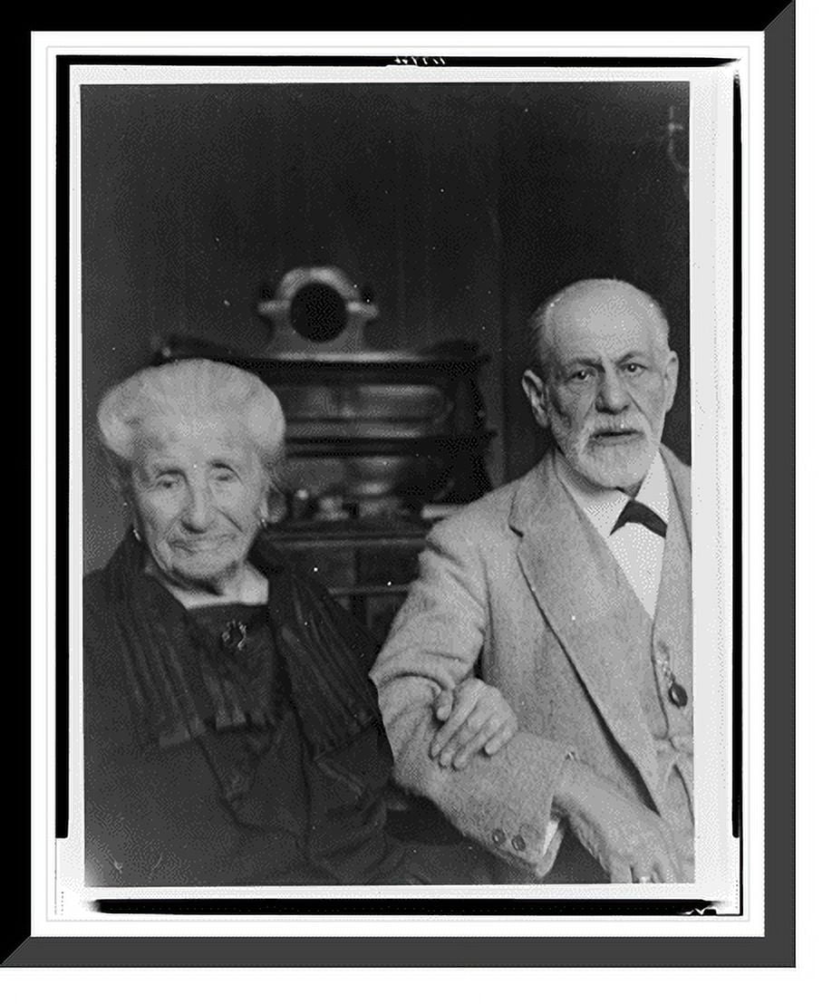Historic Framed Print, [Sigmund Freud and his mother, Amalia, half ...