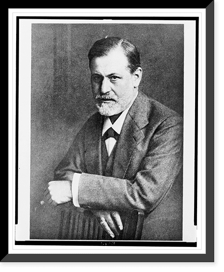 Historic Framed Print, [Sigmund Freud, half-length portrait, facing ...