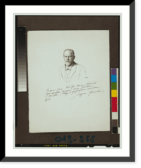 Historic Framed Print, [Sigmund Freud, head-and-shoulders portrait ...