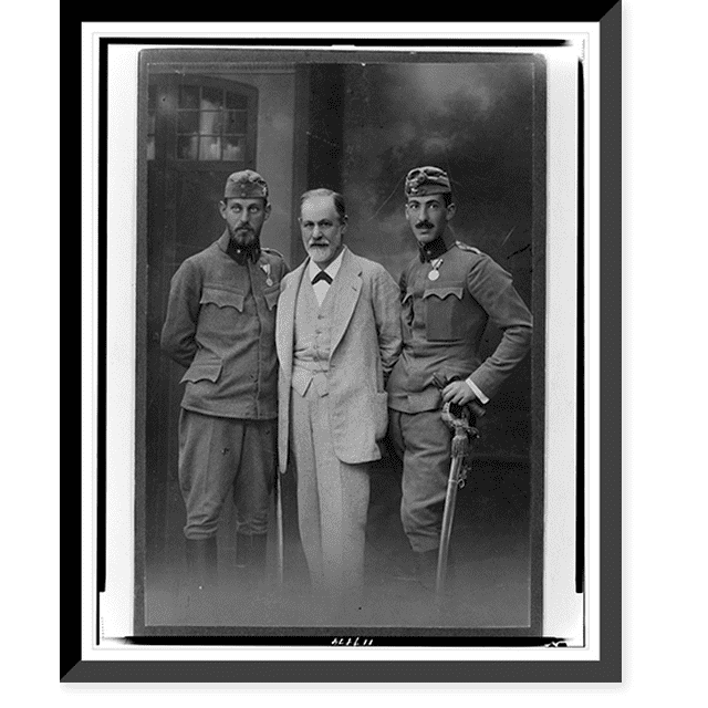 Historic Framed Print, [Sigmund Freud with his sons, Ernst and Martin ...