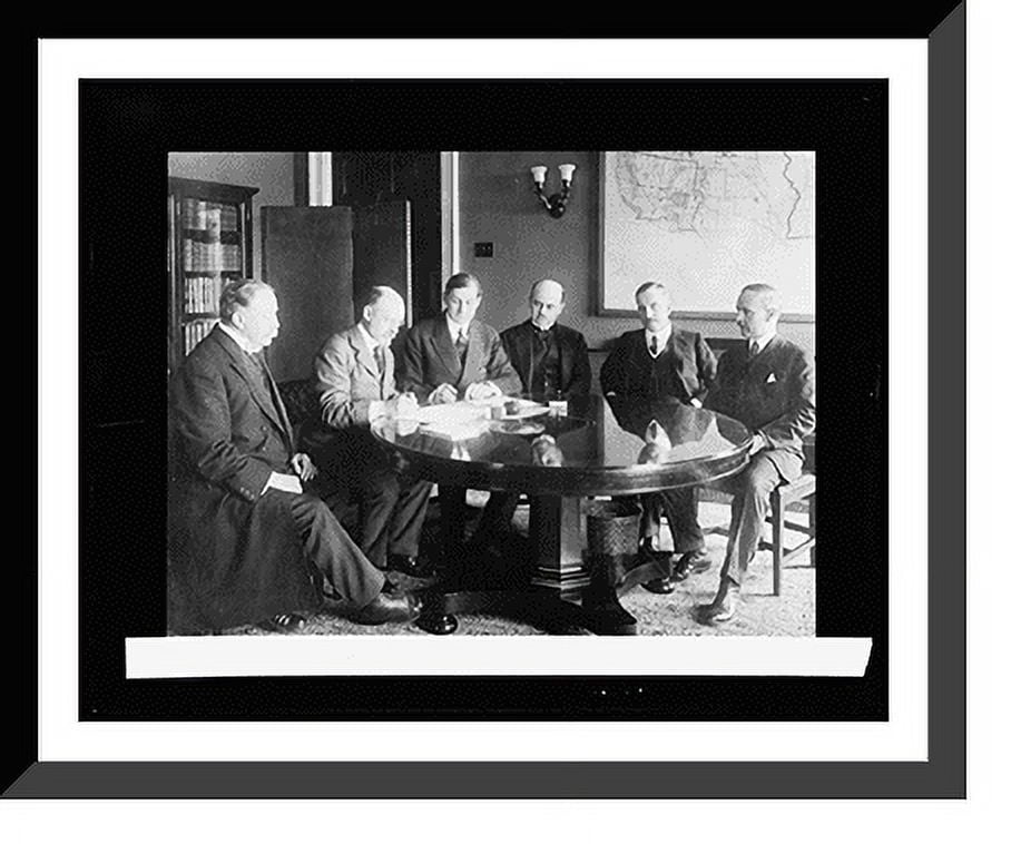 Historic Framed Print, Signing the British War Loan, 1917. L. To R ...