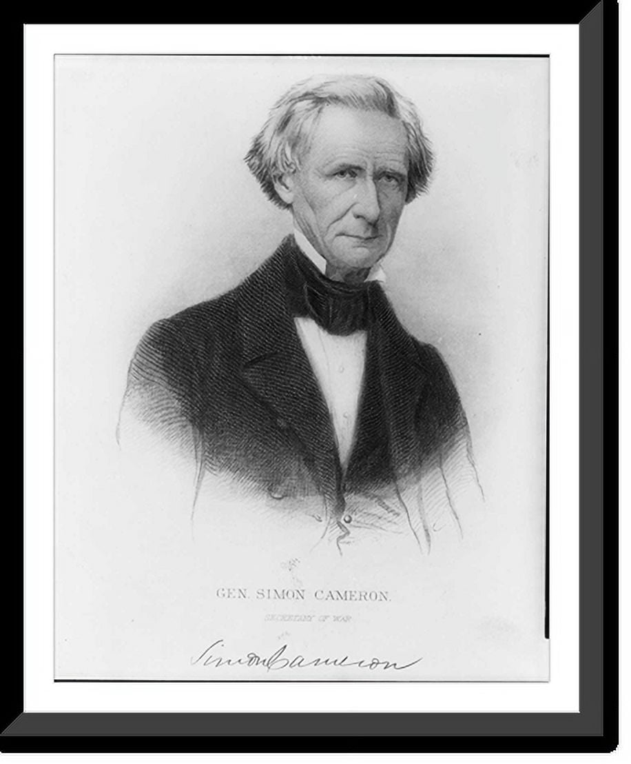 Historic Framed Print, Simon Cameron, 1799-1889, 17-7/8" x 21-7/8" - Walmart.com