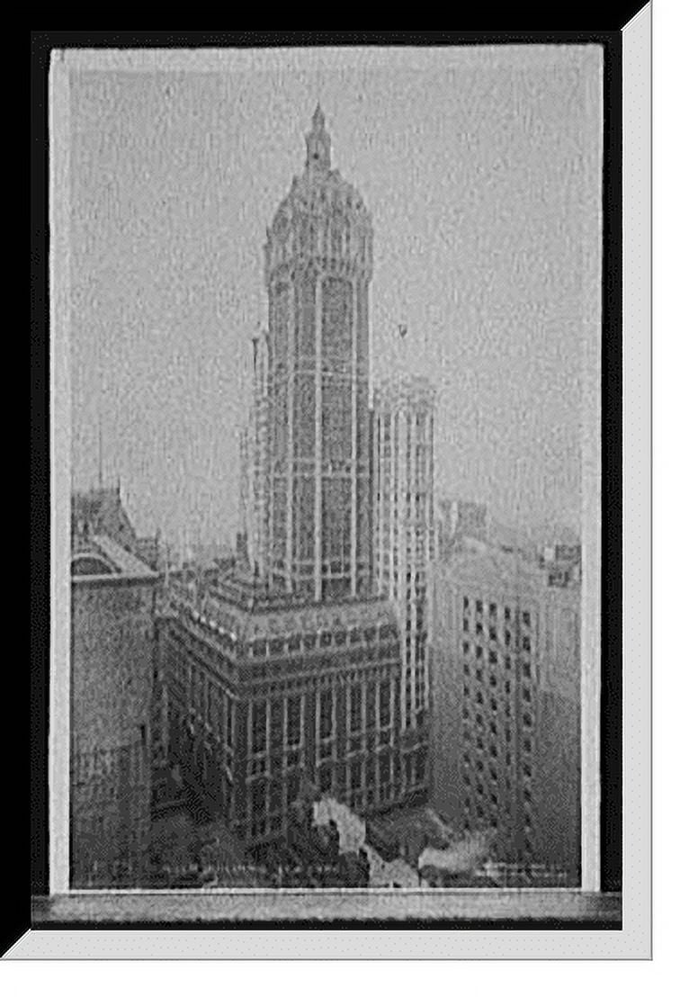 Historic Framed Print, Singer Building, New York, 17-7/8" x 21-7/8 ...
