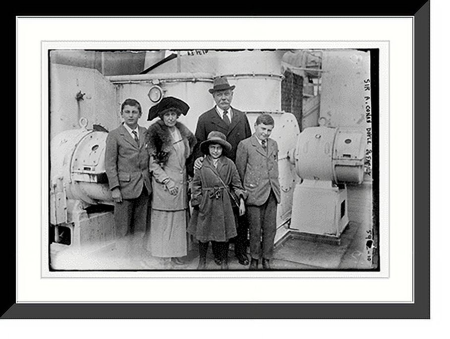 Historic Framed Print, Sir A. Conan Doyle and family - 3, 17-7/8" x 21 ...
