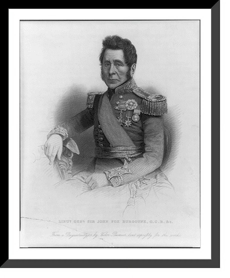 Historic Framed Print, [Sir John Fox Burgoyne, Bart., 1782-1871, half ...