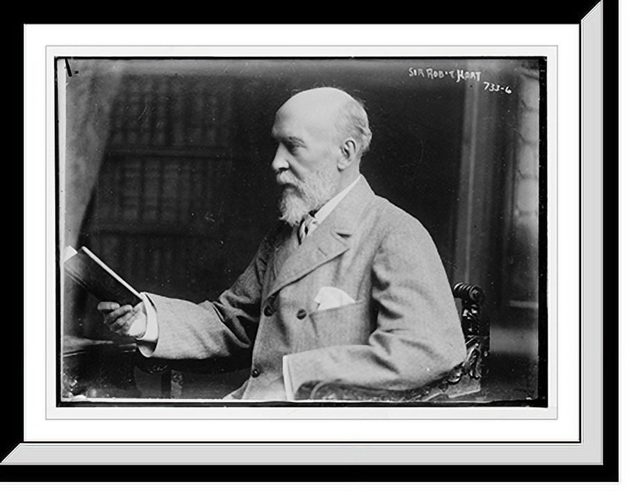 Historic Framed Print, Sir Robert Hart, seated with book, 17-7/8" x 21 ...