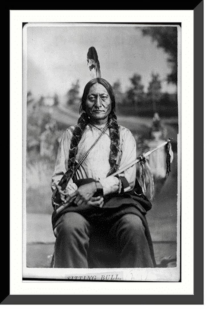 Historic Framed Print, [Sitting Bull, three-quarter-length portrait ...