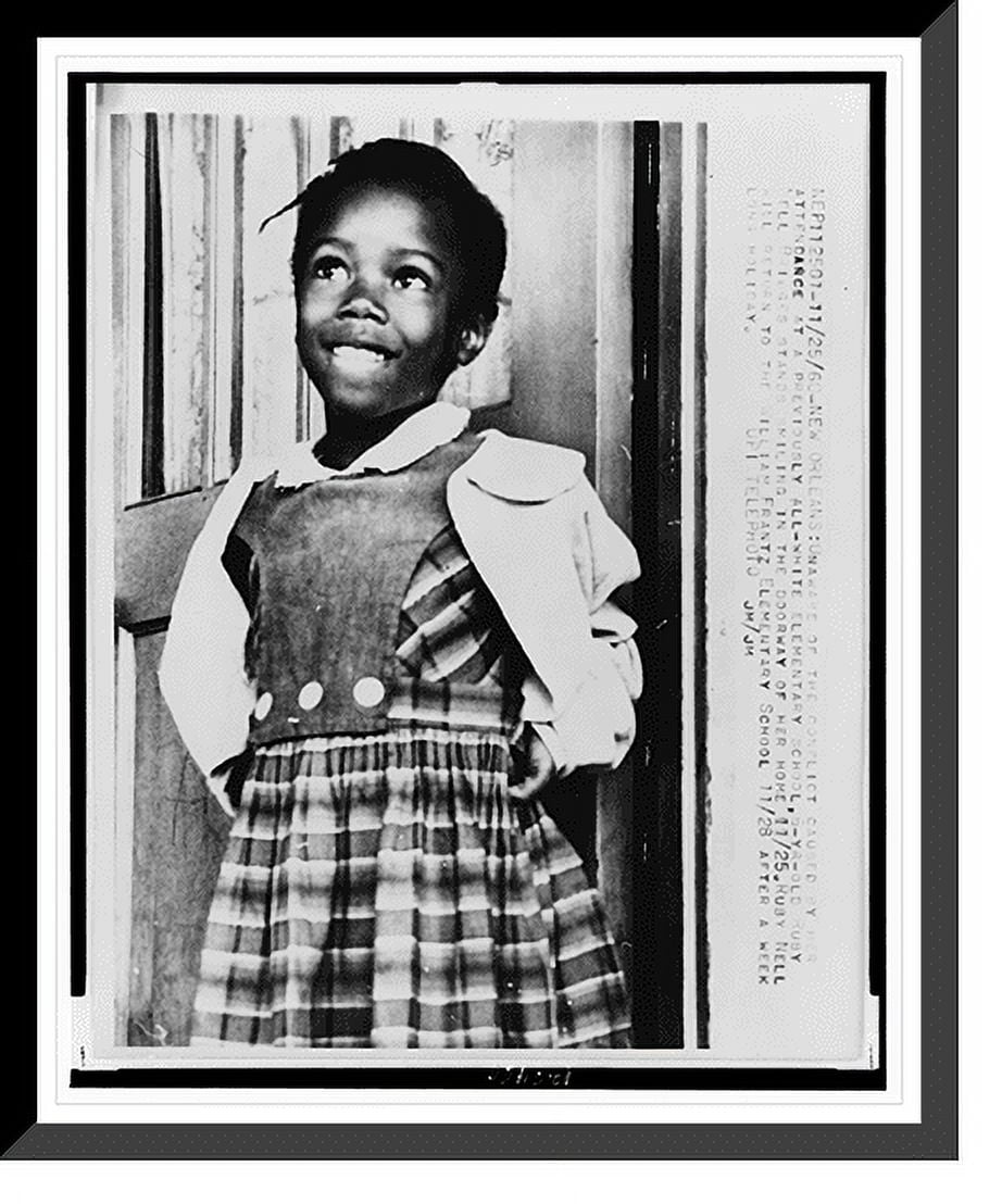 Historic Framed Print, [Six-year-old Ruby Bridges, three-quarter length ...