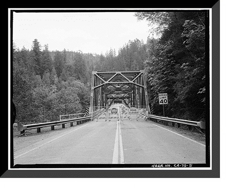 Historic Framed Print, Smith River Bridge, CA State Highway 199 ...