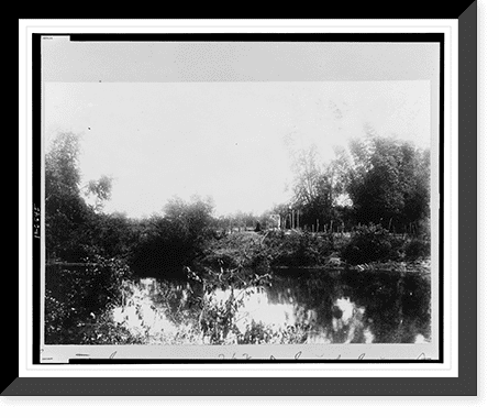 Historic Framed Print, Smooth bore and bank from across the zapote, 17 ...