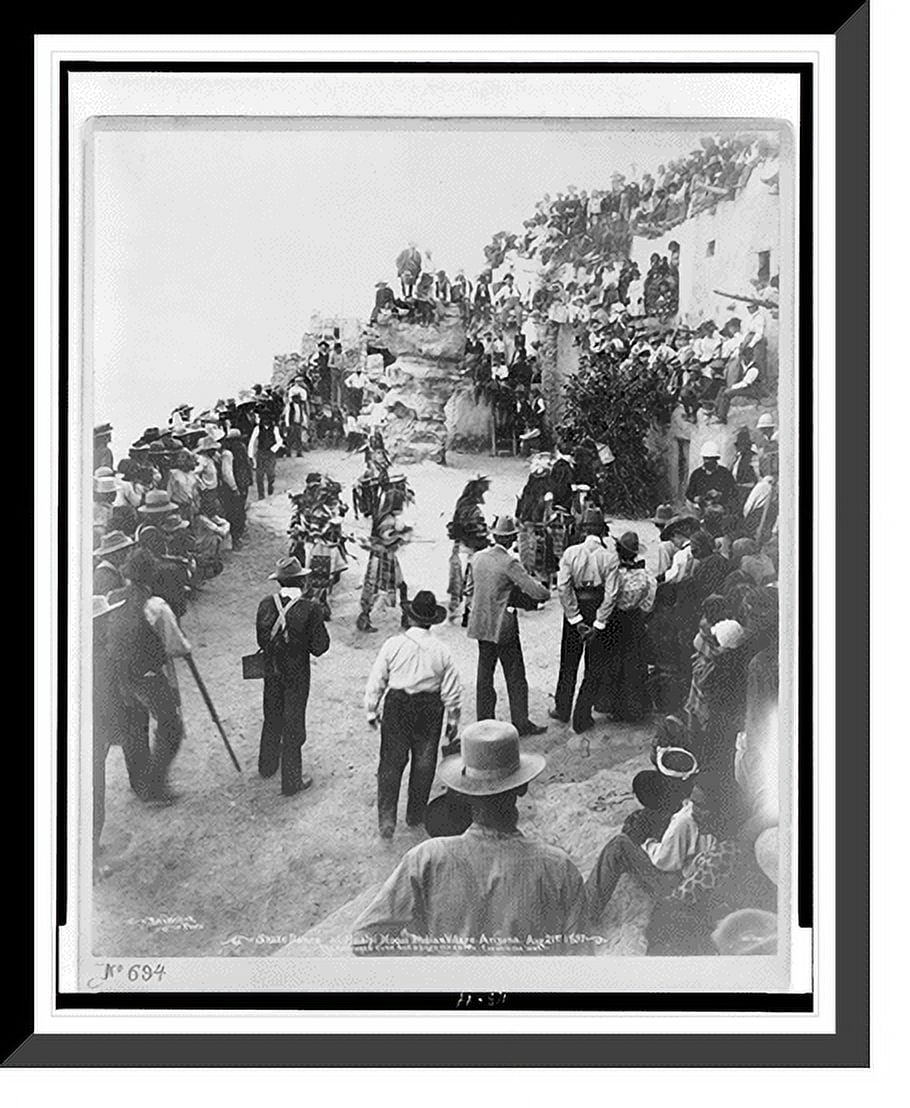 Historic Framed Print, Snake dance at Hualpi, Moqui Indian Village ...