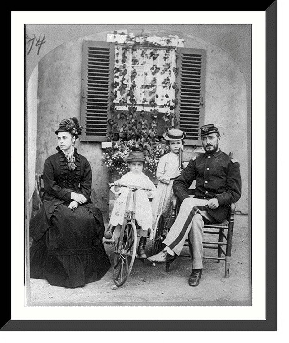 Historic Framed Print, Soldier and family Ft. Garland, Colo., 17-7/8" x ...