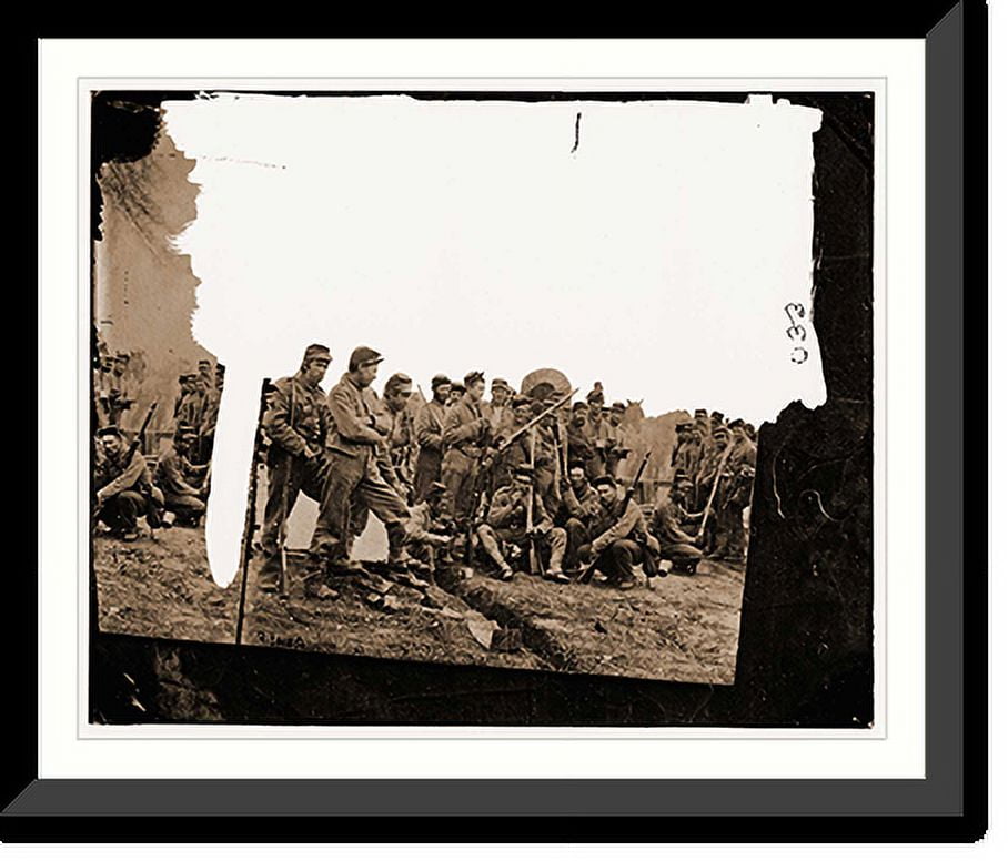 Historic Framed Print, Soldier group. (Corn harvest), 17-7/8" x 21-7/8 ...