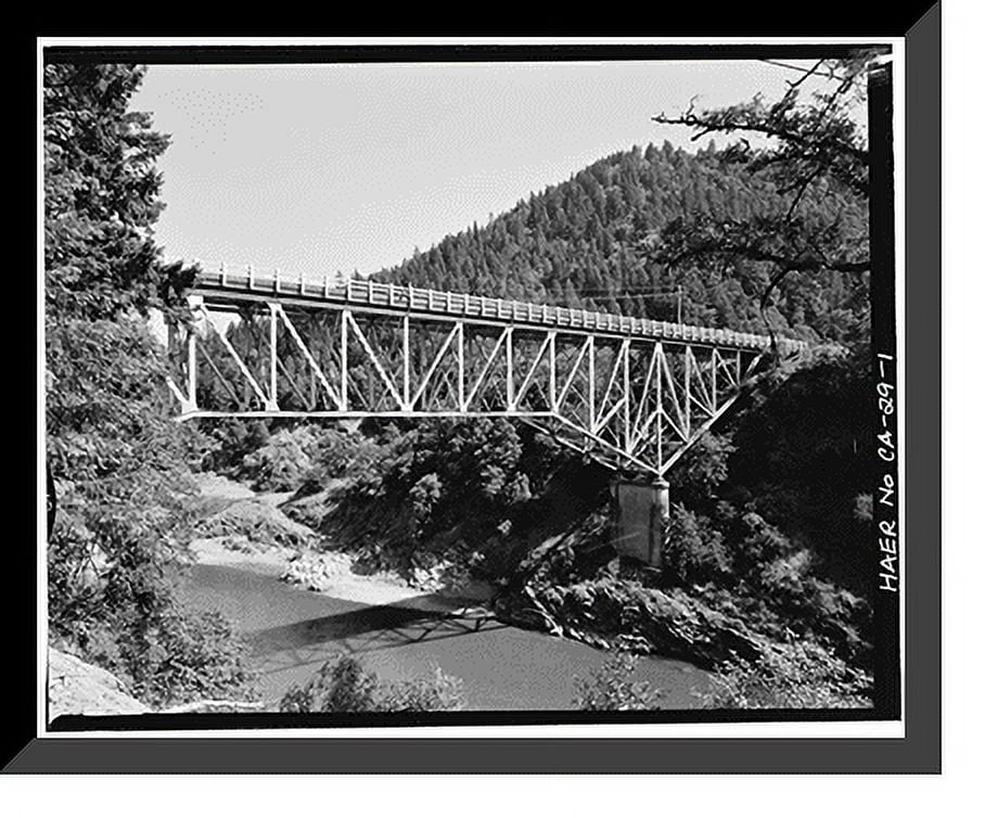 Historic Framed Print, South Fork Trinity River Bridge, State Highway ...