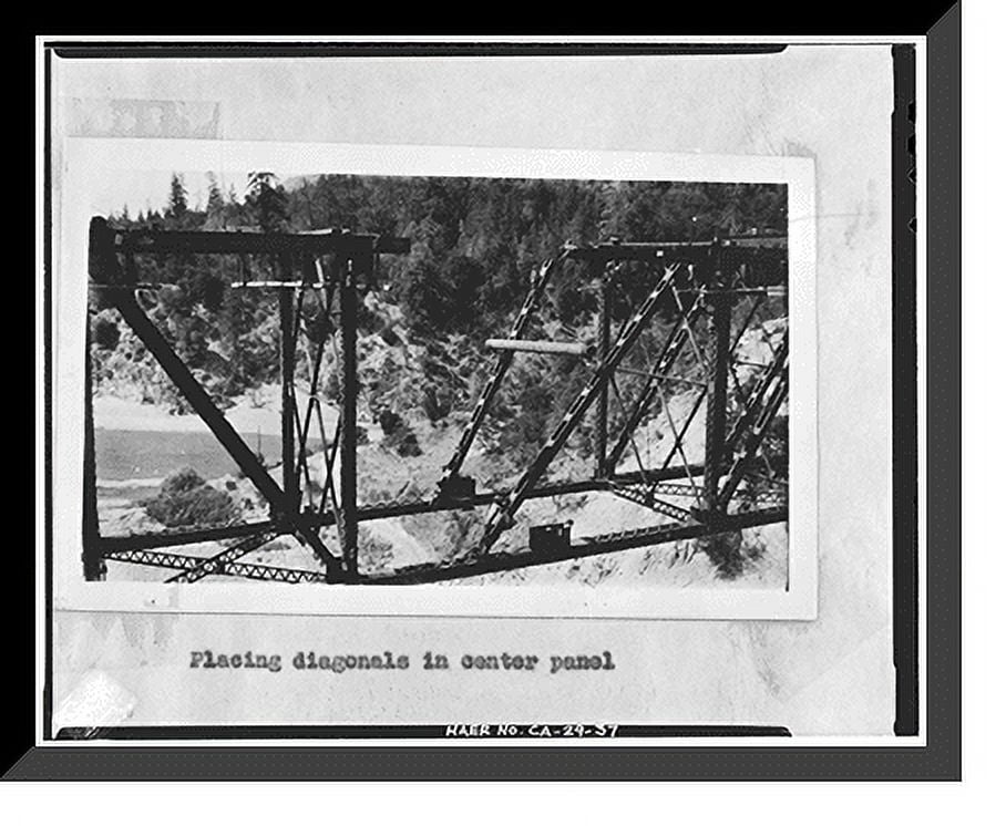 Historic Framed Print, South Fork Trinity River Bridge, State Highway ...