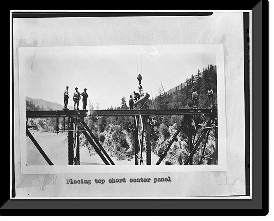 Historic Framed Print, South Fork Trinity River Bridge, State Highway 299 spanning South Fork ...