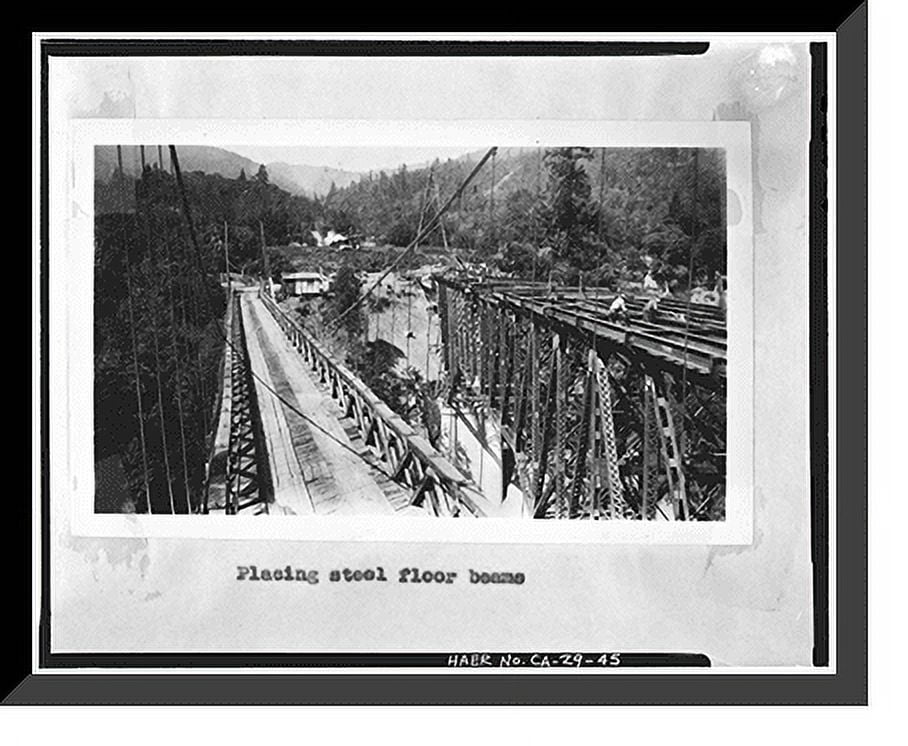 Historic Framed Print, South Fork Trinity River Bridge, State Highway ...