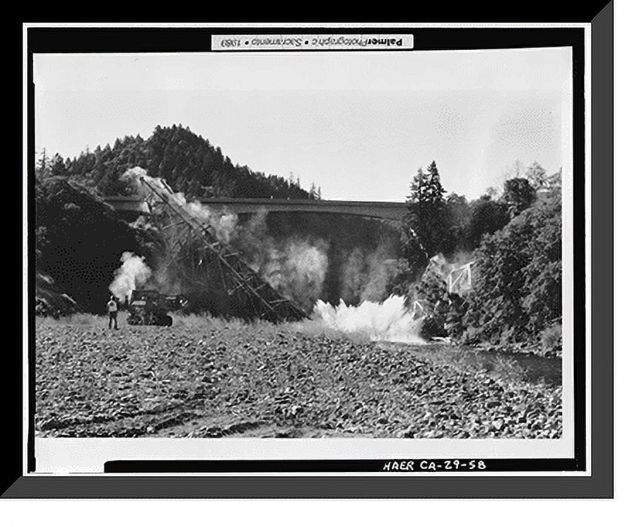 Historic Framed Print, South Fork Trinity River Bridge, State Highway ...
