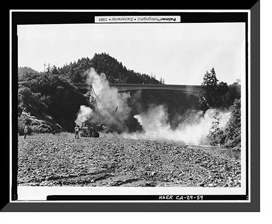 Historic Framed Print, South Fork Trinity River Bridge, State Highway ...