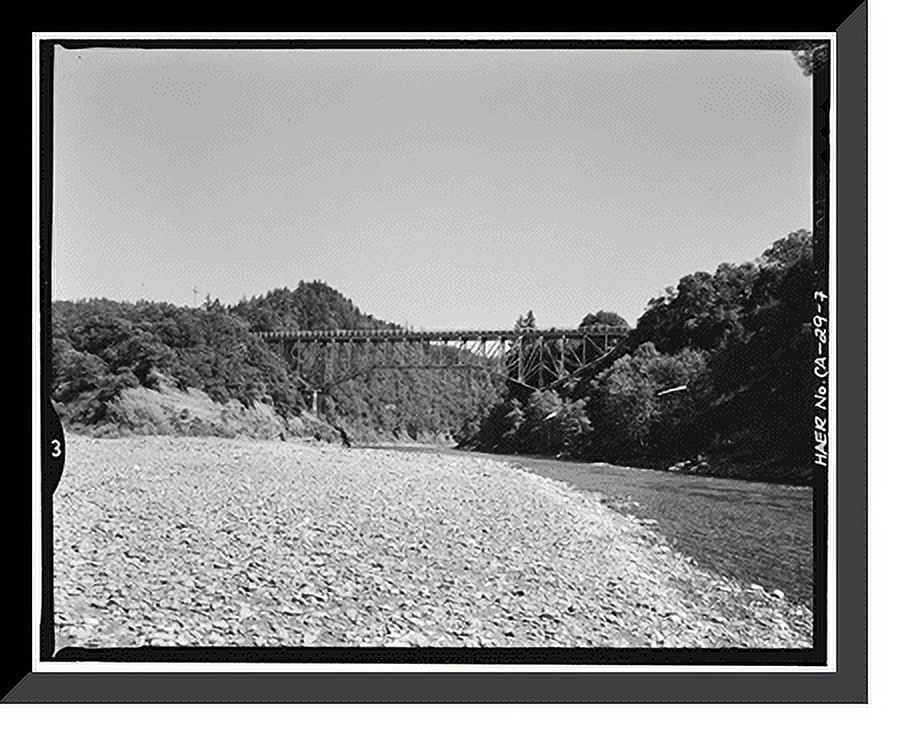 Historic Framed Print, South Fork Trinity River Bridge, State Highway ...