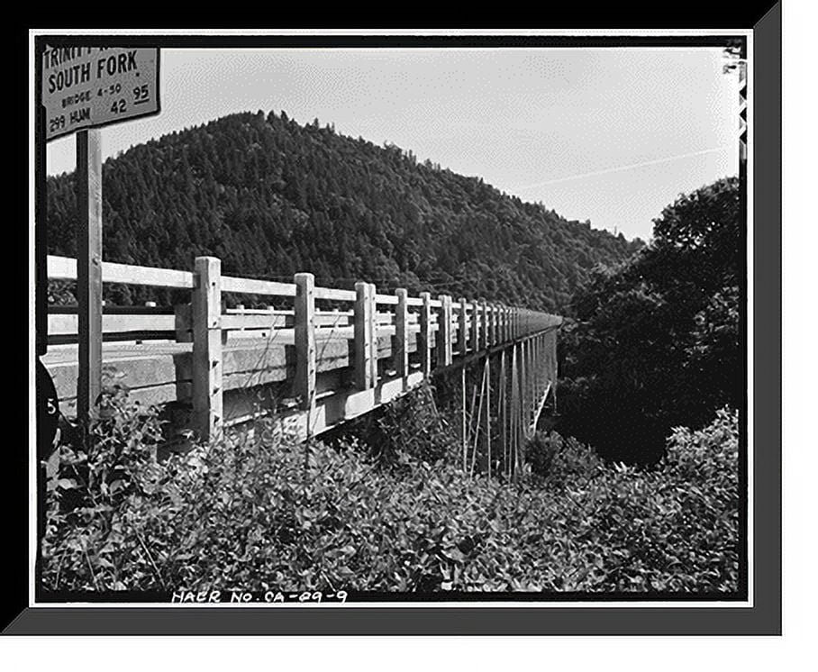 Historic Framed Print, South Fork Trinity River Bridge, State Highway ...