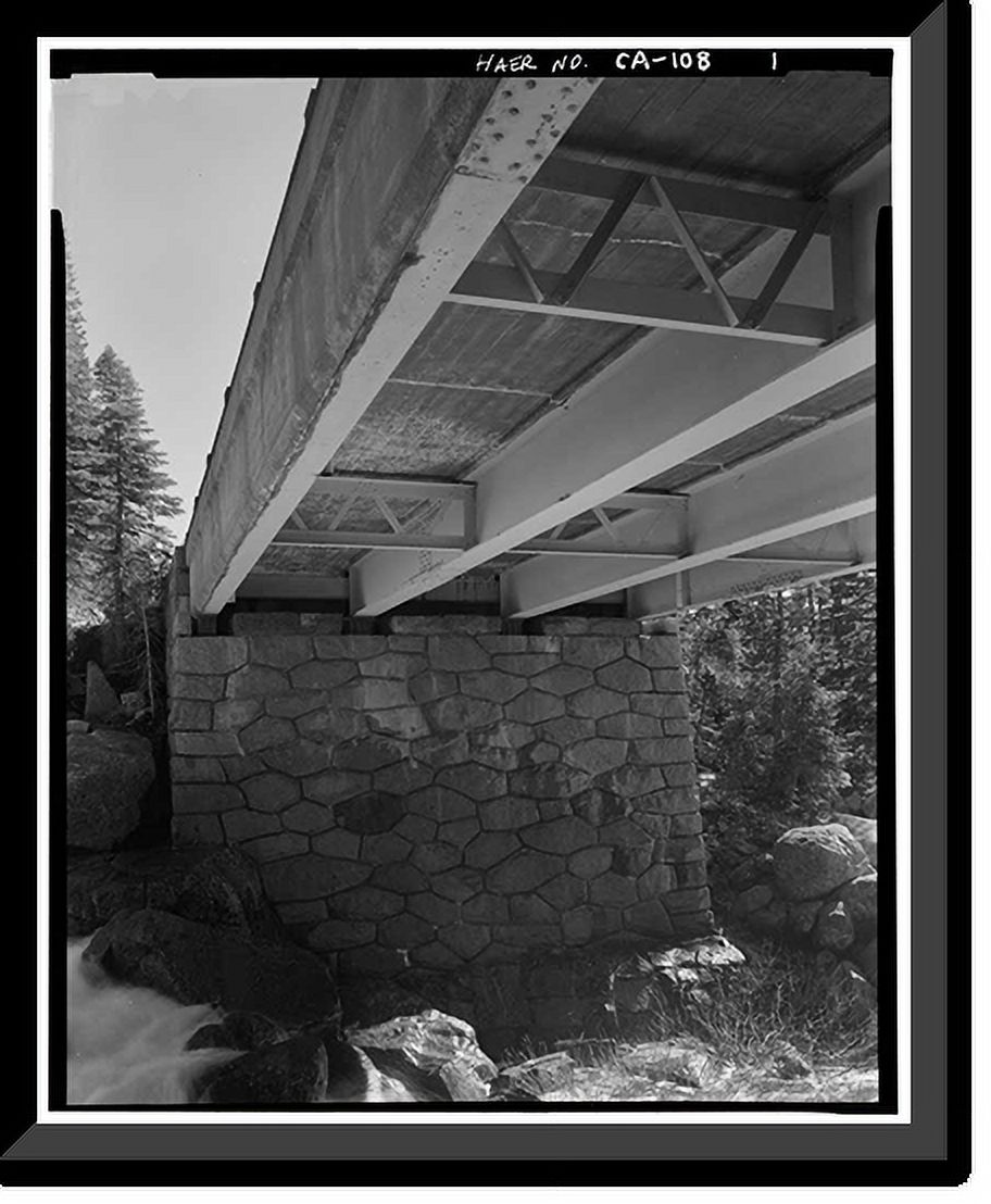 Historic Framed Print, South Fork Tuolumne River Bridge, Spanning South ...