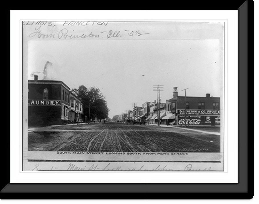 Historic Framed Print, South Main Street, looking south from Peru ...