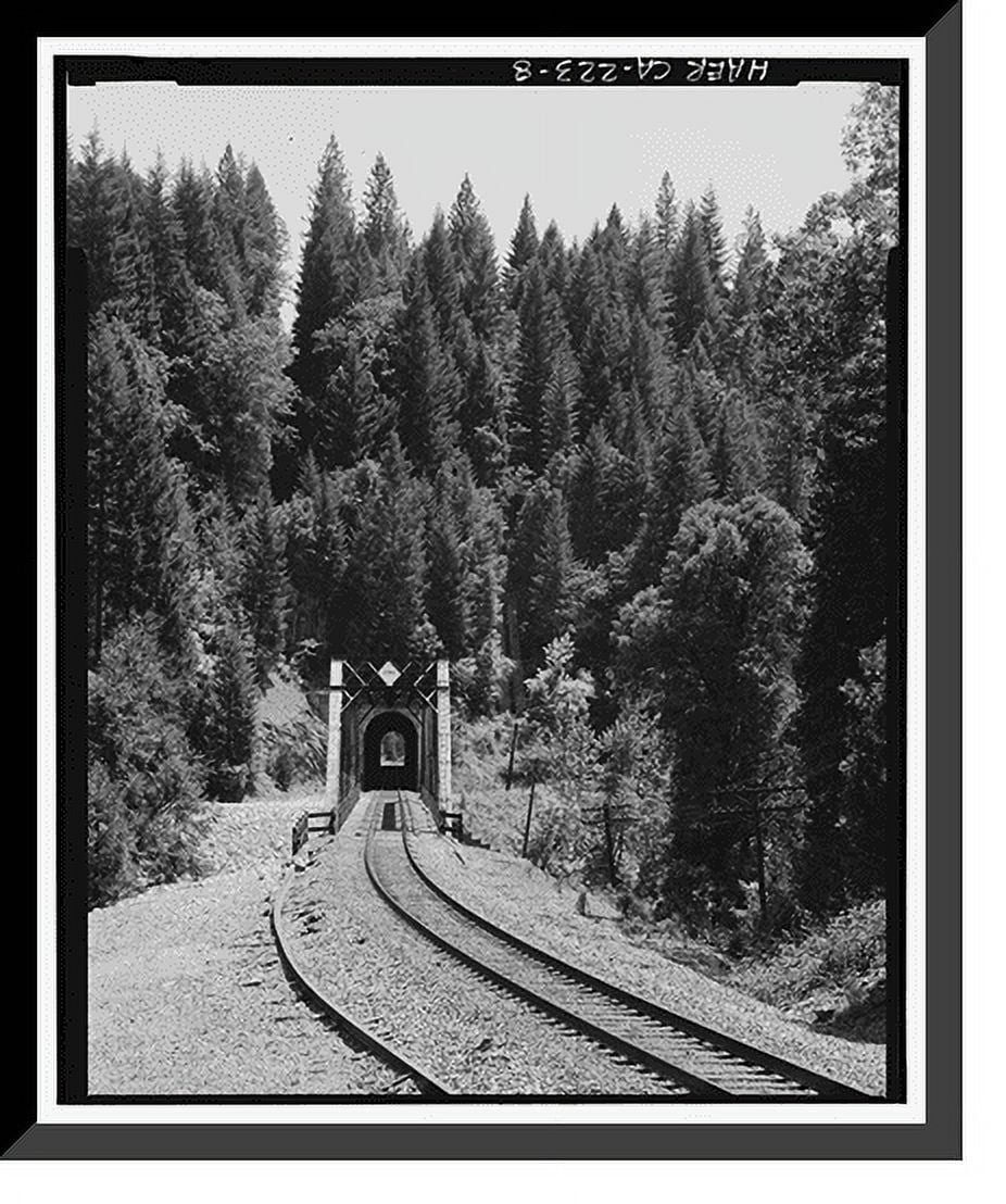 Historic Framed Print, Southern Pacific Railroad Shasta Route, Bridge No. 310.58, Milepost 310. ...