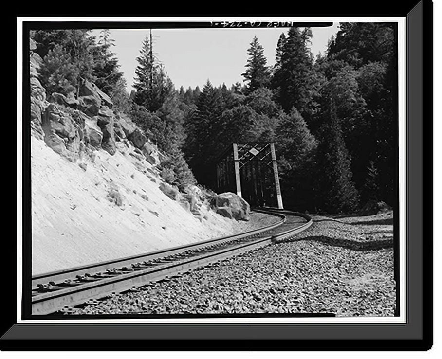Historic Framed Print, Southern Pacific Railroad Shasta Route, Bridge No. 324.99, Milepost 324. ...