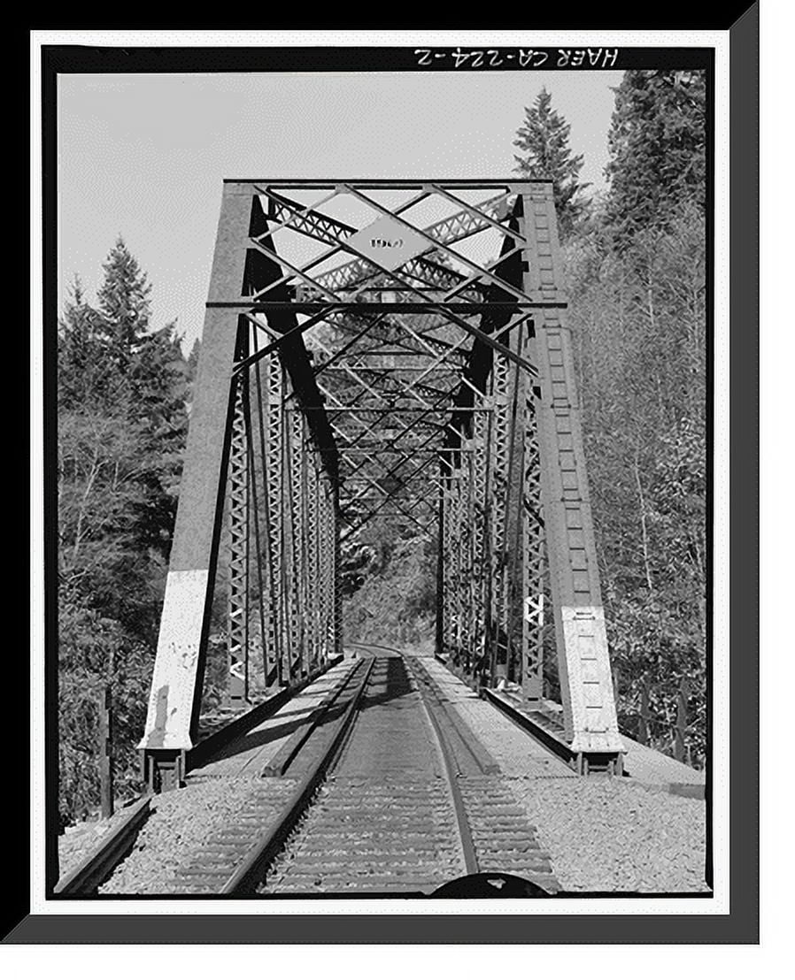 Historic Framed Print, Southern Pacific Railroad Shasta Route, Bridge No. 324.99, Milepost 324. ...