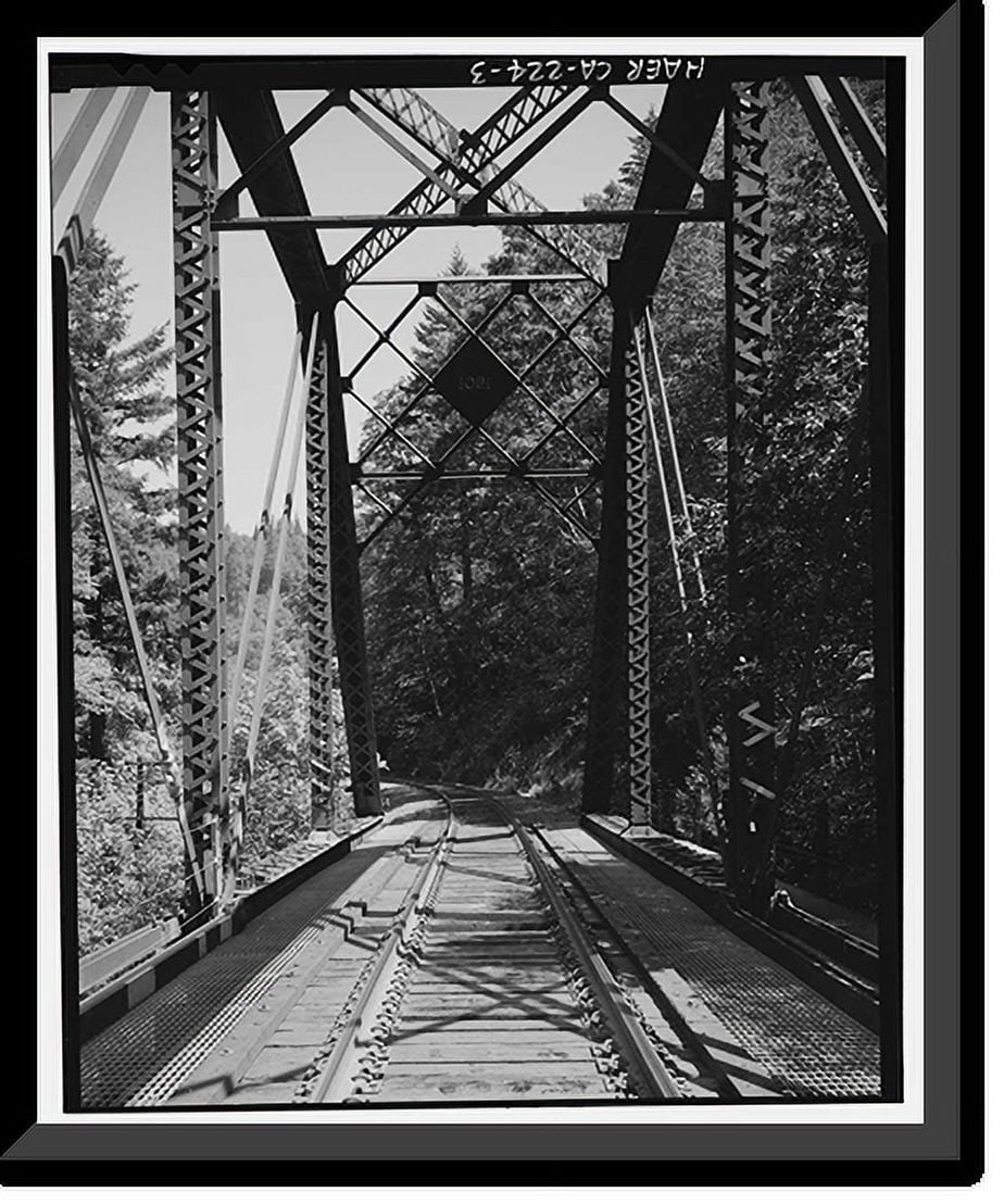 Historic Framed Print, Southern Pacific Railroad Shasta Route, Bridge No. 324.99, Milepost 324. ...
