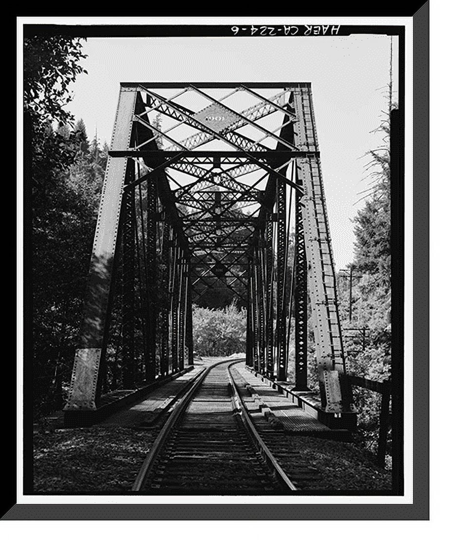 Historic Framed Print, Southern Pacific Railroad Shasta Route, Bridge No. 324.99, Milepost 324. ...