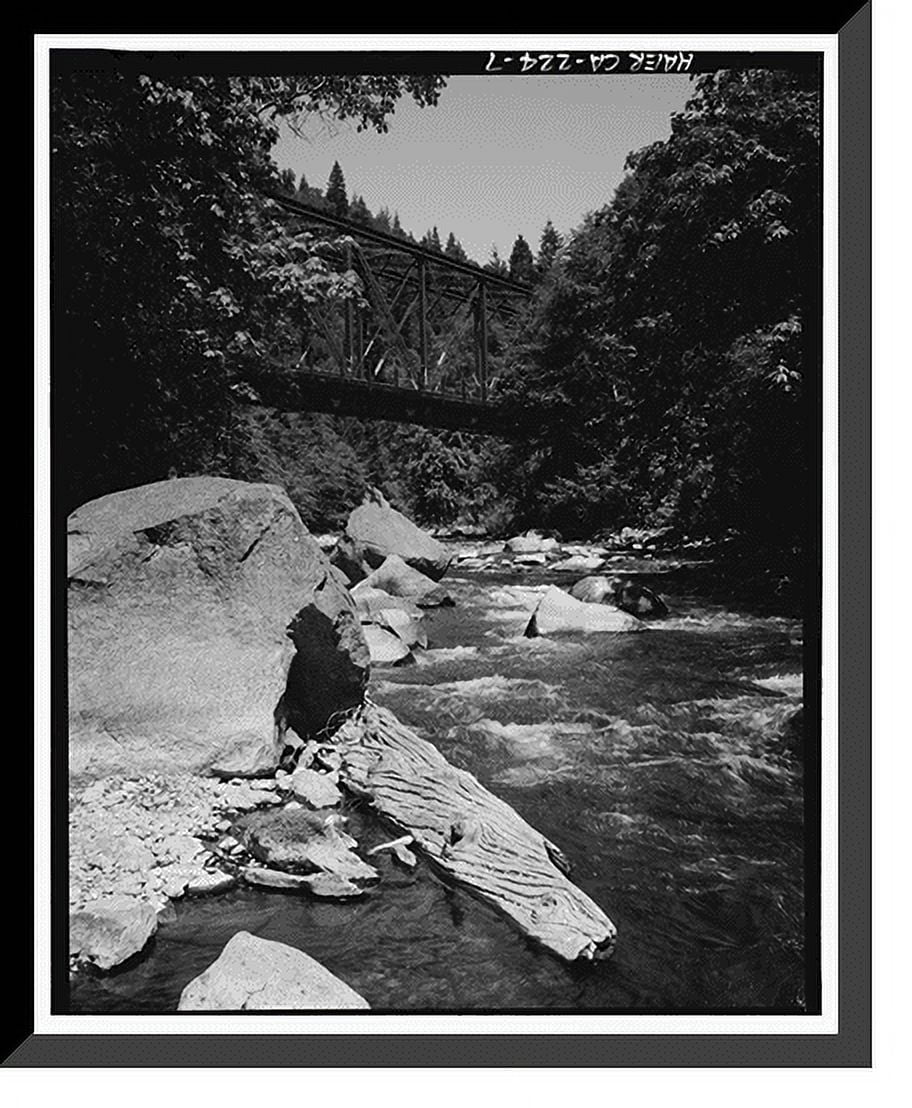 Historic Framed Print, Southern Pacific Railroad Shasta Route, Bridge No. 324.99, Milepost 324. ...