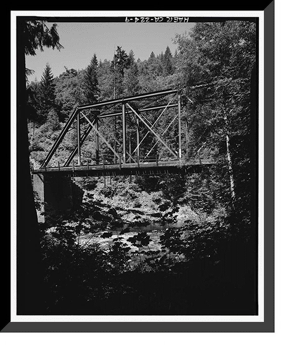 Historic Framed Print, Southern Pacific Railroad Shasta Route, Bridge No. 324.99, Milepost 324. ...