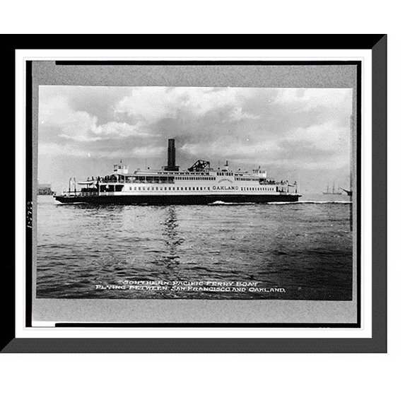 Historic Framed Print, Southern Pacific ferry boat plying between San ...