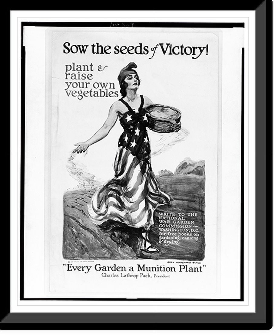 Historic Framed Print, Sow the seeds of victory! Plant & raise your own ...