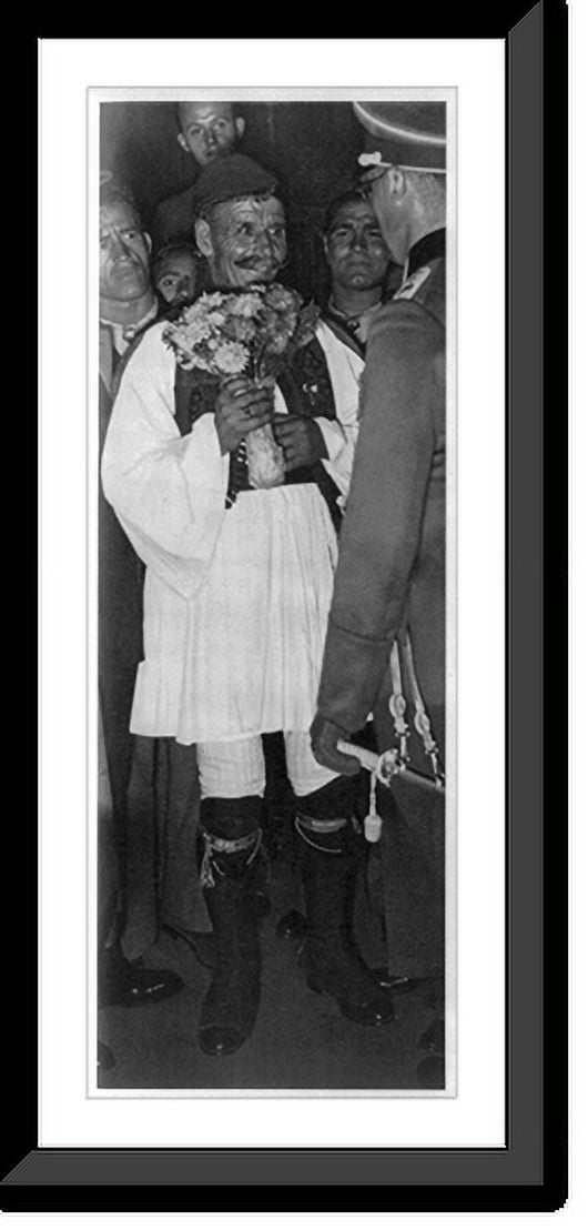 Historic Framed Print, [Spiridon Louis, full length, standing; wearing ...