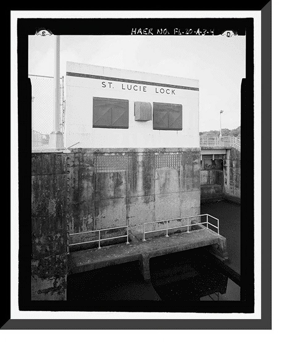 Historic Framed Print, St. Lucie Canal, Lock No. 1, Hydroelectric Power ...