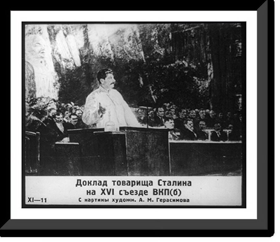 Historic Framed Print, [Stalin at podium before large audiences] - 2 ...