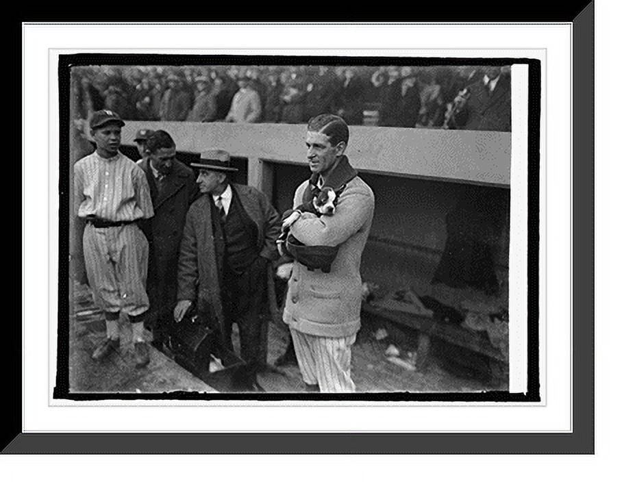 Historic Framed Print, Stanley Harris with bull pup given him by Sen ...