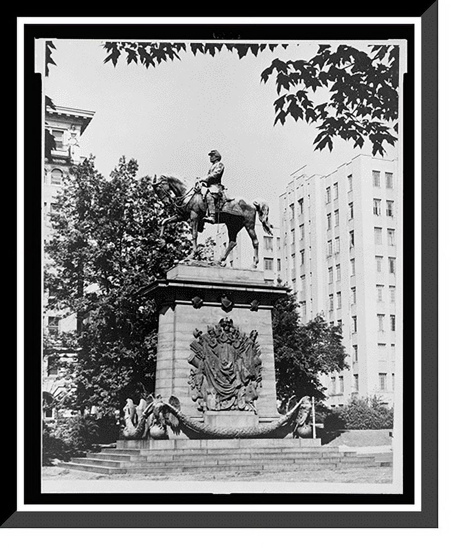 Historic Framed Print, [Statue of George B. McClellan, erected 1907, at ...